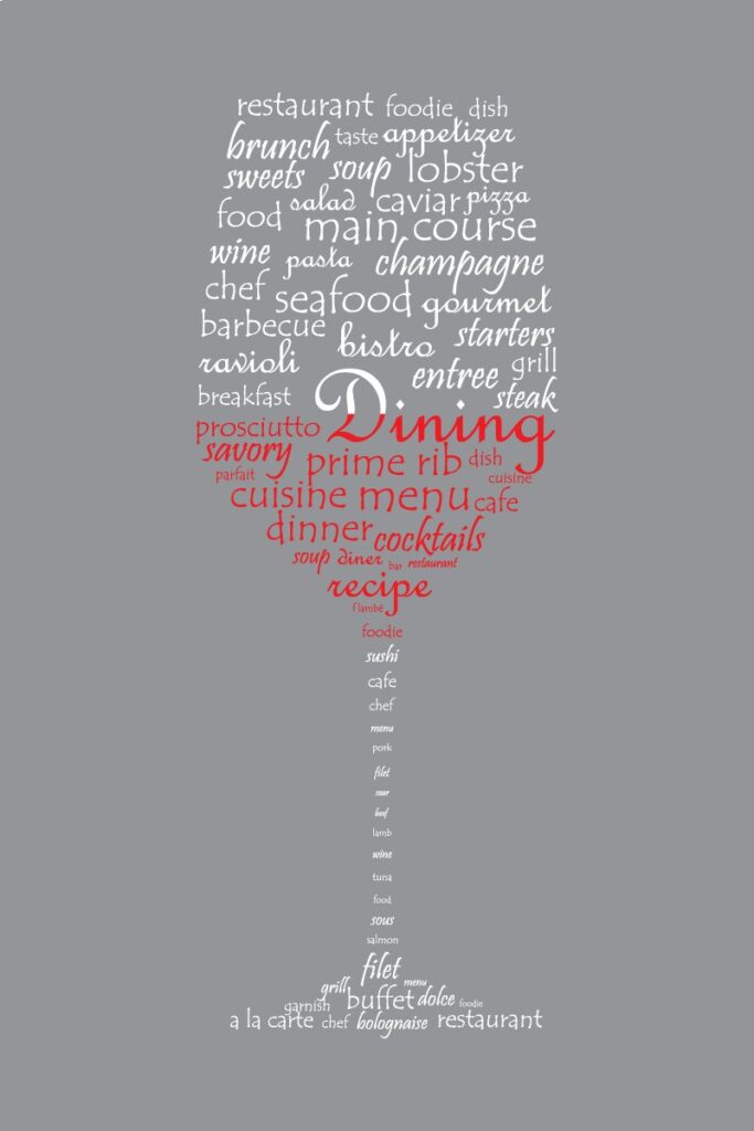 Vinette, Culinary Word Pour Mural - Magicdecor®