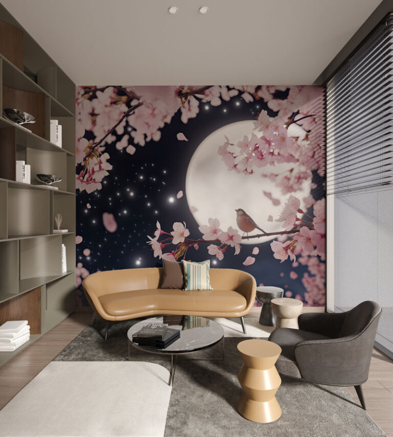 Moonskura, Subtle Starlight and Branch Design Wallpaper - Magicdecor®